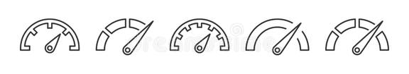 Set of Speedometer, Tachometer Icons. Dashboard Speedometer Icons ...