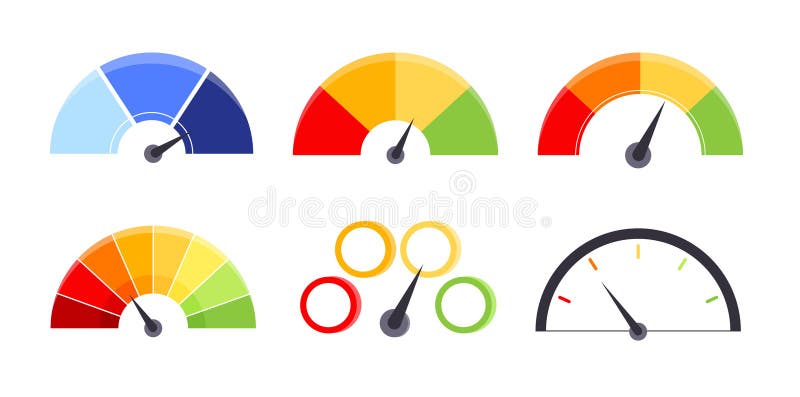 Set of Speedometers Vector Concept Stock Vector - Illustration of ...