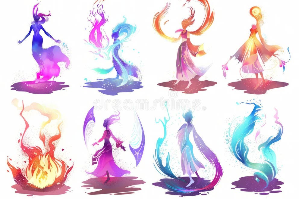 A Set of Spell Effects Dance and Intertwine in a Mesmerizing Spectacle ...