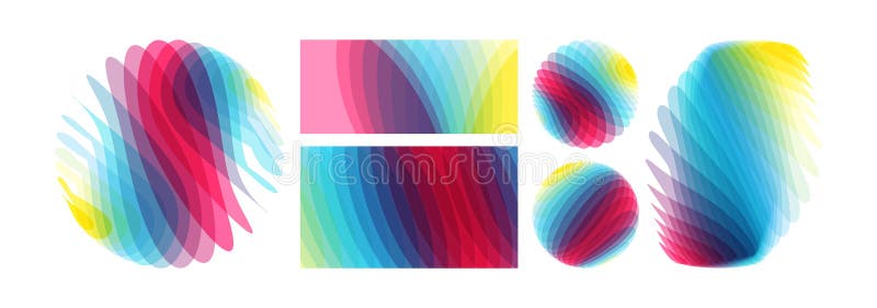 Set of Spheres. Abstract Wavy Background with Dynamic Effect. Modern ...