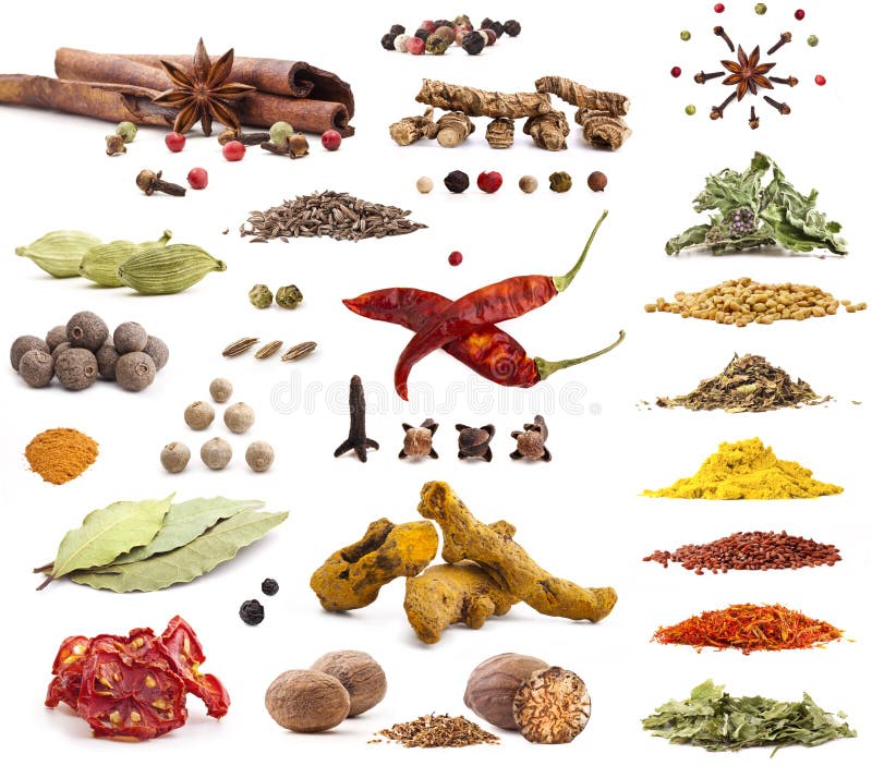 Set of spices stock photo. Image of leaf, food, black - 22794372