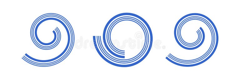Set of Spiral Design Elements. Abstract Helix Icons Stock Vector ...