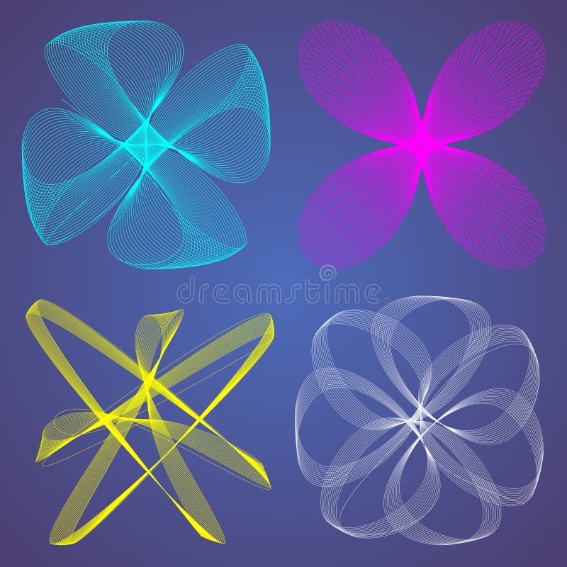 A set of spiral lines stock vector. Illustration of flowing - 70453834