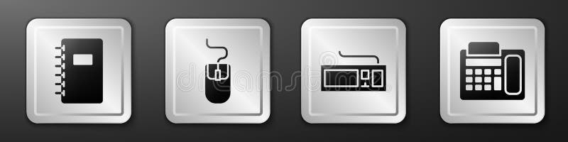 Set Keyboard, Spiral Notebook, Router and Wi-fi Signal, Computer ...