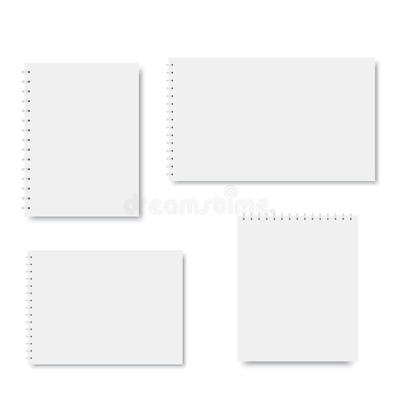 Template with Spiral Notebook on Brown Background. Vector Stock Vector ...