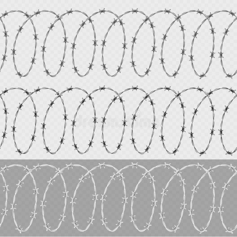 Seamless Barbed Wire Pattern Stock Vector - Illustration of fence ...