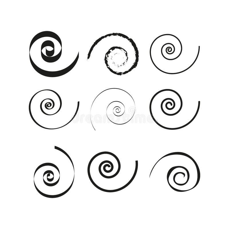 A Set of Spirals for Your Design. Simple Vector Illustration Stock ...