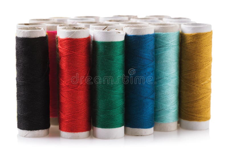 Set of Multicolored Threads for Cutting, Sewing. Stock Photo - Image of ...