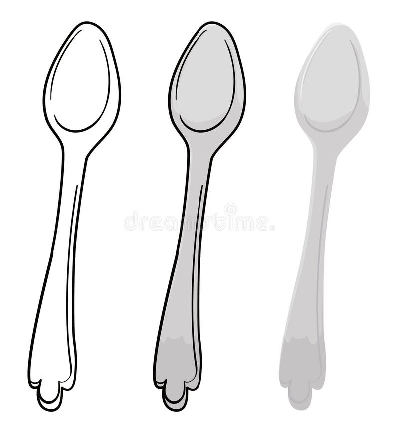 Spoons Cartoon Stock Illustrations – 590 Spoons Cartoon Stock ...