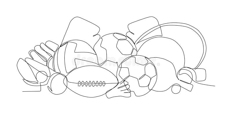 Continuous Line Softball Stock Illustrations – 58 Continuous Line ...