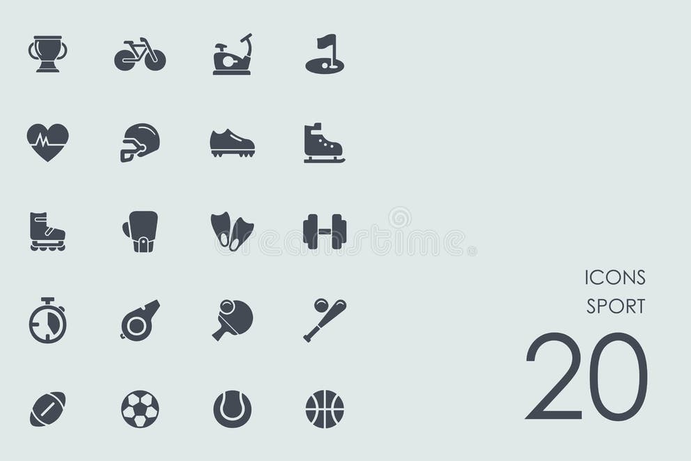 Set of sport icons stock vector. Illustration of diversity - 85043292