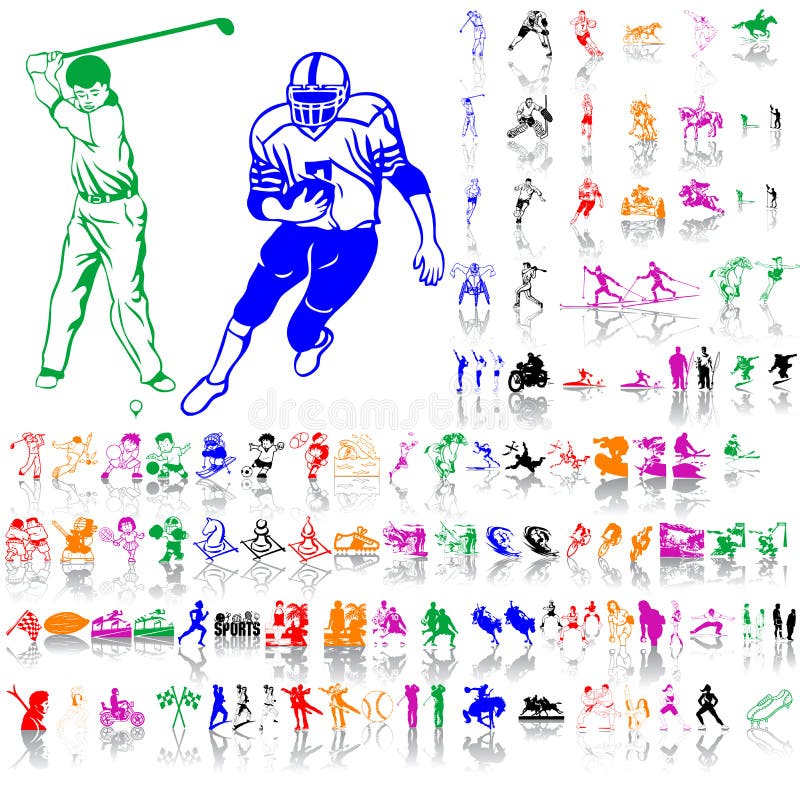 Athletes illustrations stock vector. Illustration of people - 16864113
