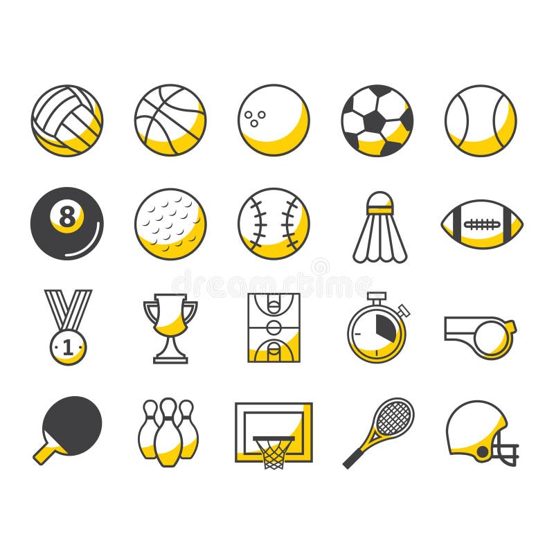 Set of Sports Icons. Vector Illustration Decorative Design Stock Vector ...