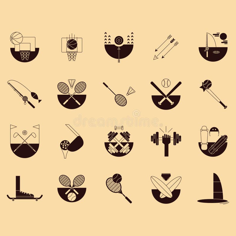 Set of Sports Icons. Vector Illustration Decorative Design Stock Vector ...