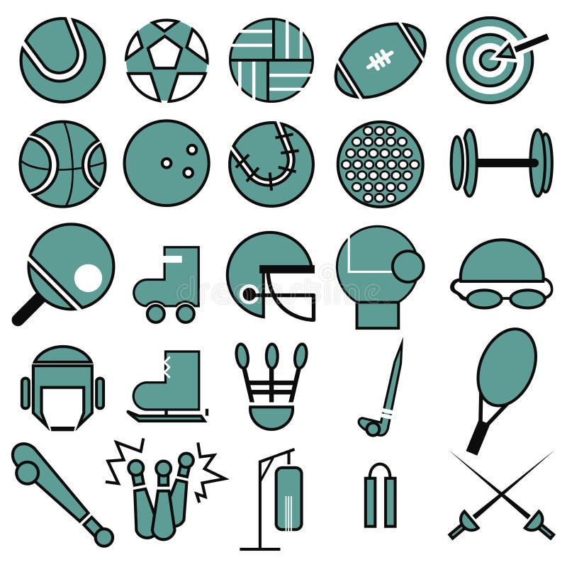 Set of Sports Icons. Vector Illustration Decorative Design Stock Vector ...