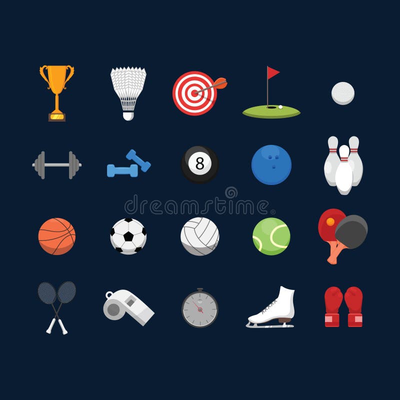Set of Sports Icons. Vector Illustration Decorative Design Stock Vector ...