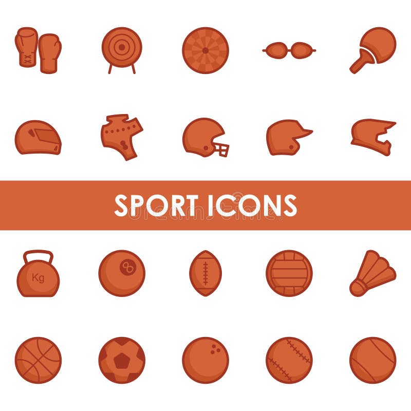 A Set of Sports Icons. Vector Illustration Decorative Design Stock ...