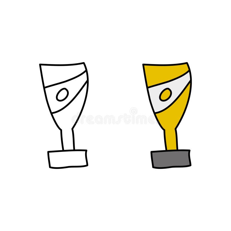 Trophy 7 stock illustration. Illustration of gray, cartoon - 370657007