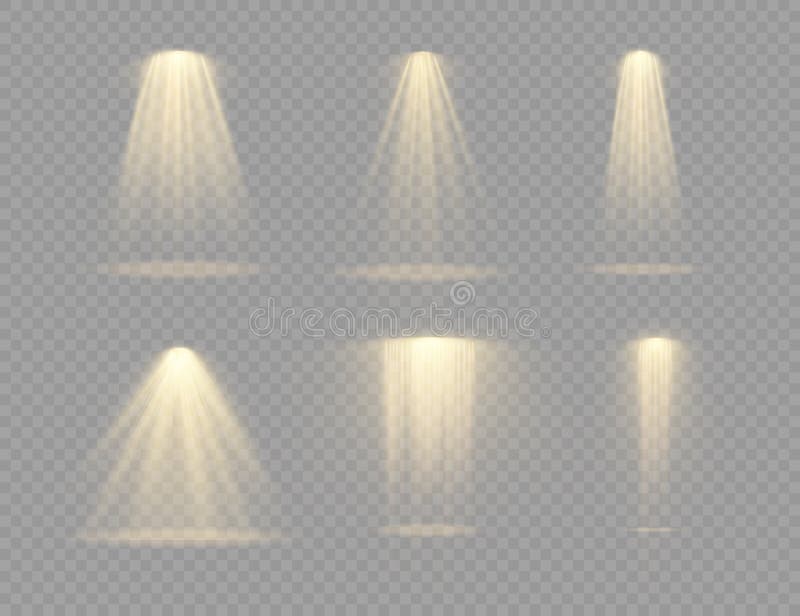 Set of Spotlight. stock vector. Illustration of illumination - 196508141