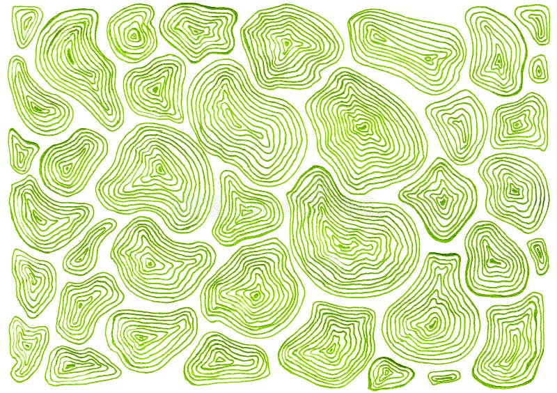 Set of Spots of Different Sizes and Shapes. Consist of Many Thin Lines ...