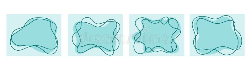 Set of Spring Backgrounds in the Form of Random Blue Spots on a Soft ...