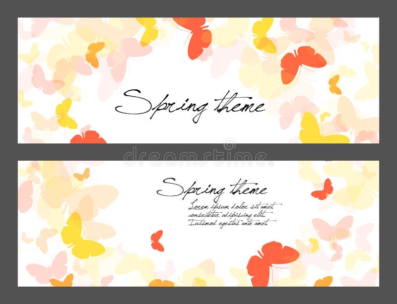 Set of Spring Butterfly Illustrations Stock Vector - Illustration of ...