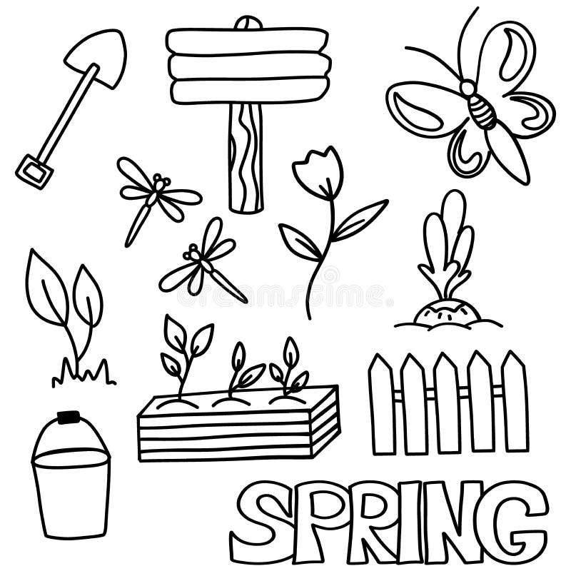 Huge Collection Spring Elements Stock Illustrations – 35 Huge ...