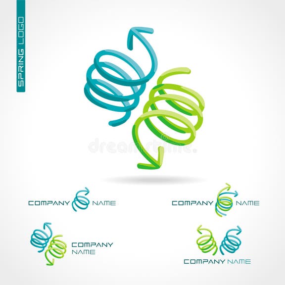 Set of spring logos stock vector. Illustration of arrow - 68164612