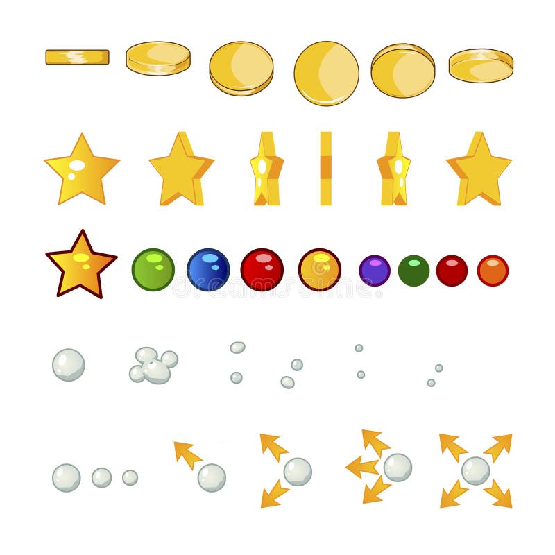 A set of sprites for games stock vector. Illustration of snow - 85537820