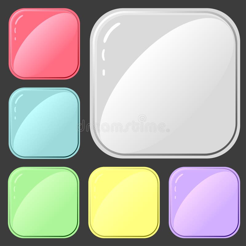 Set Of Pastel Buttons For Web Design. Stock Vector - Illustration of ...