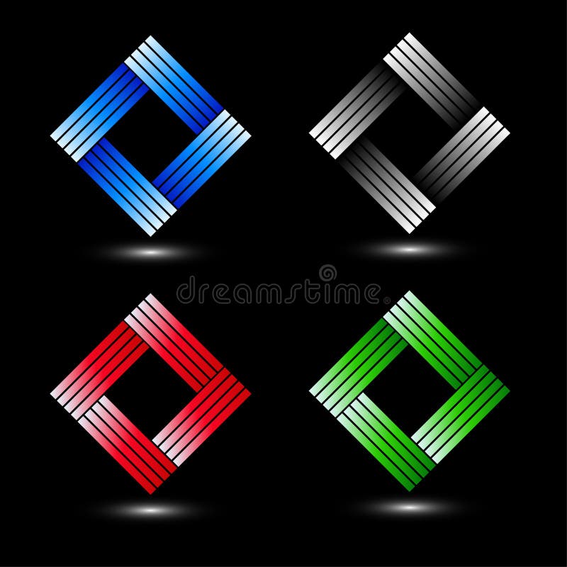 Set of Square Corporate Logos Stock Vector - Illustration of energy ...