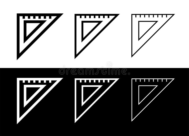Set Square Icon. Triangular Ruler, Measurement or Drawing Attribute ...
