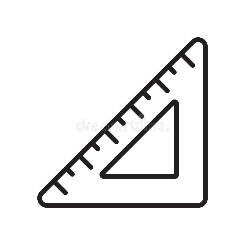 Set Square Icon Vector Sign and Symbol Isolated on White Background ...