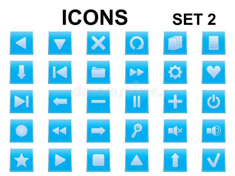 Set of square icons stock vector. Illustration of design - 32236374