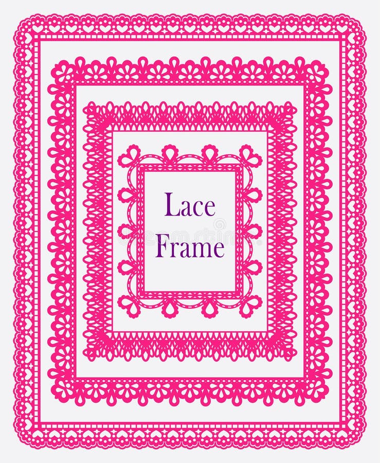 Square Lace Frame. stock vector. Illustration of fashioned - 70734294