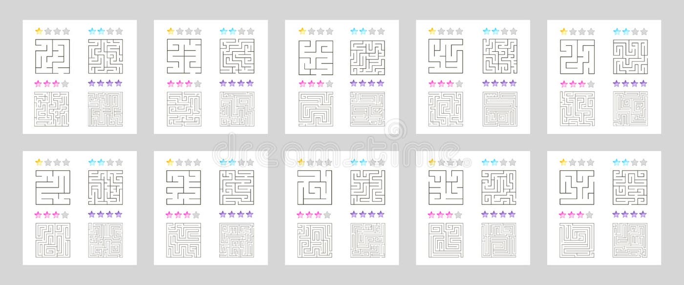 Simple Maze Levels Stock Illustrations – 80 Simple Maze Levels Stock ...