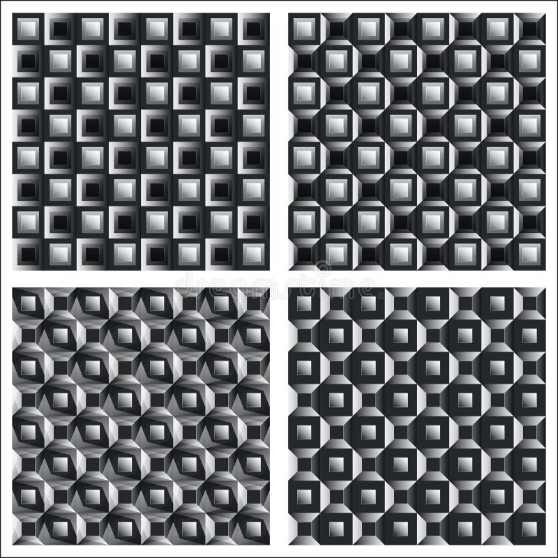 Set Square Patterns of the Graphical Elements. Stock Vector ...