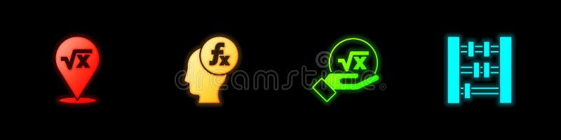 Set Square Root of X Glyph, Function Mathematical Symbol, and Abacus ... Set Square Root of X Glyph, Function Mathematical Symbol, and Abacus ...