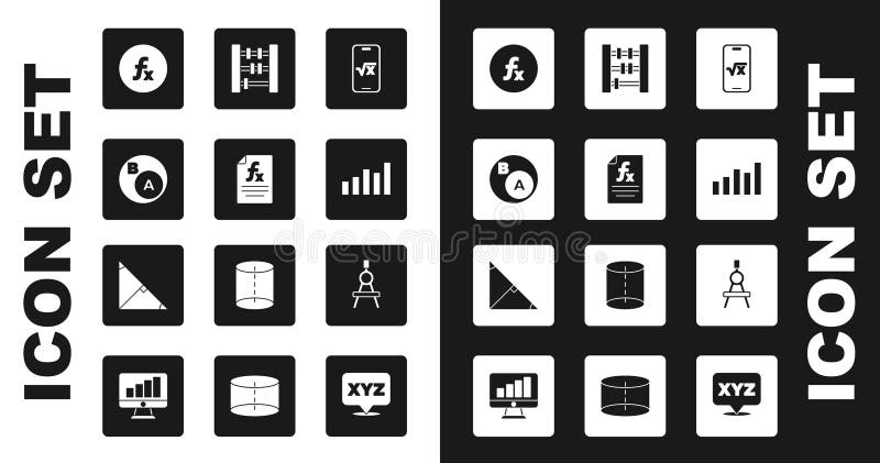 Set Square Root of X Glyph, Function Mathematical Symbol, Subsets, Math ...