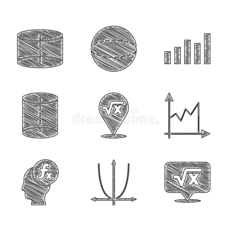 Set Square Root of X Glyph, Graph, Schedule, Chart, Diagram, Function ...