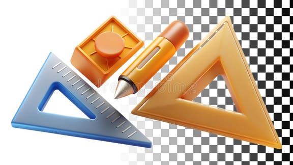 Set Square and Ruler, Geometry Tool, Math Instrument Png Transparent ...