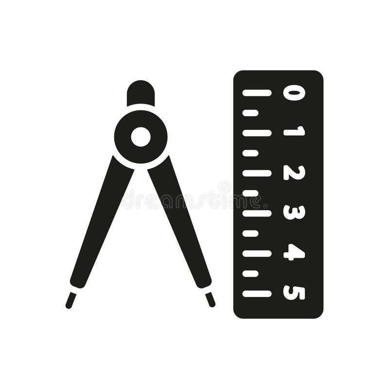 Set Square Ruler Triangle Compass Icon Vector Design Templates Simple ...