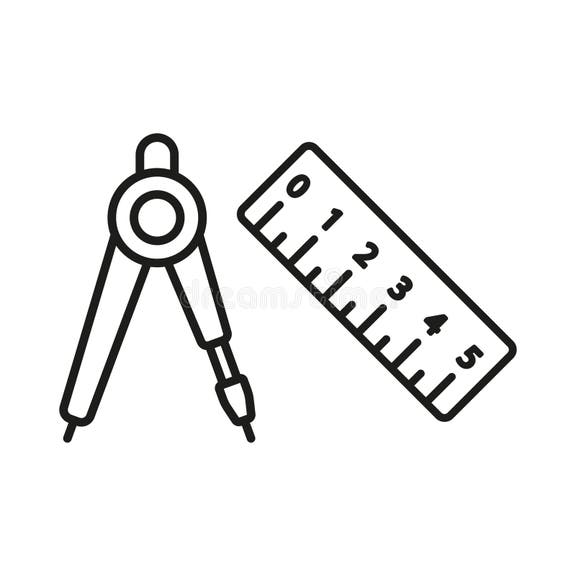 Set Square Ruler Triangle Compass Icon Vector Design Templates Simple ...