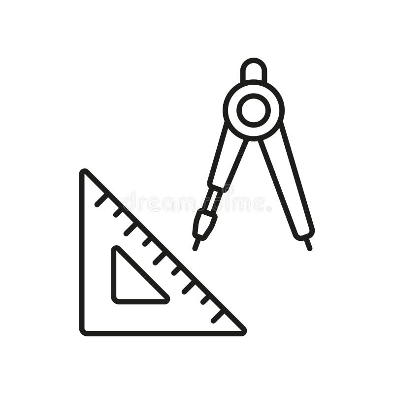 Set Square Ruler Triangle Compass Icon Vector Design Templates Simple ...