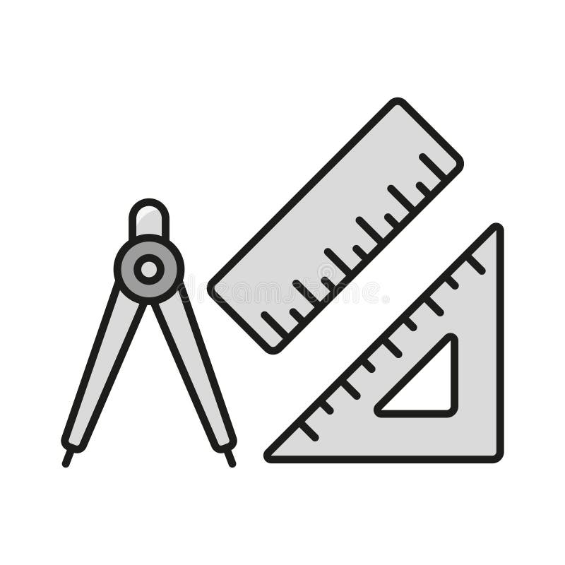 Set Square Ruler Triangle Compass Icon Vector Design Templates Simple ...