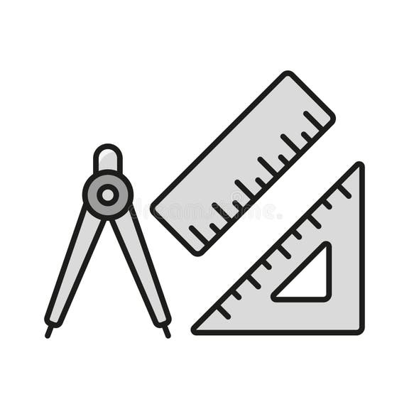 Set Square Ruler Triangle Compass Icon Vector Design Templates Simple ...