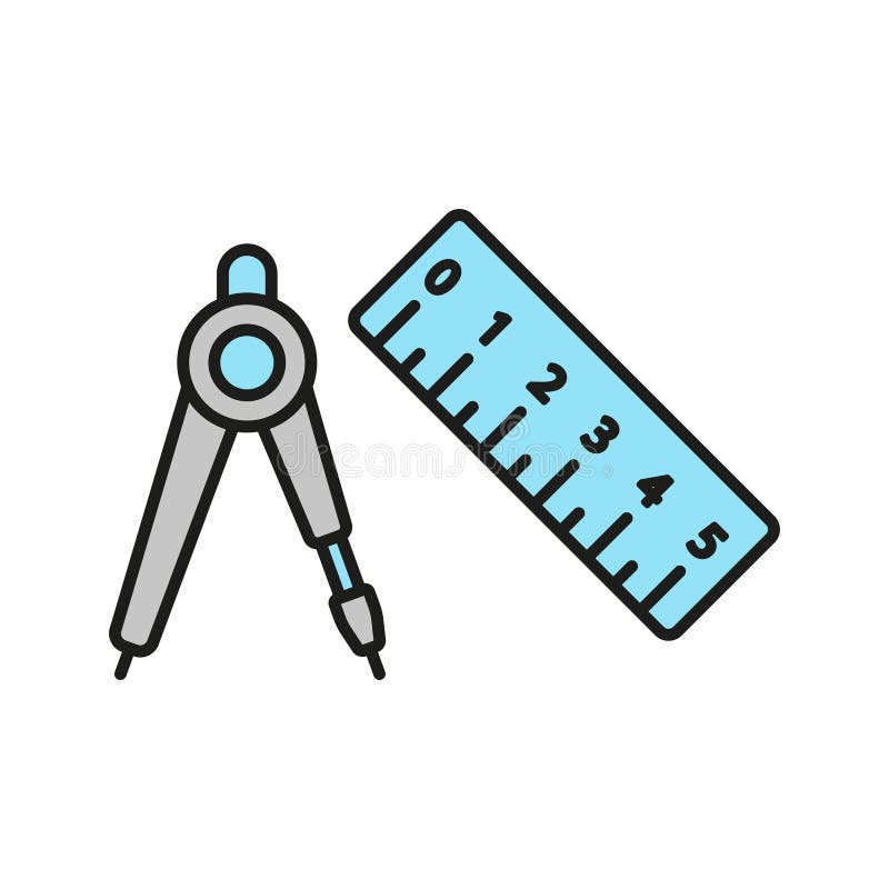 Set Square Ruler Triangle Compass Icon Vector Design Templates Simple ...