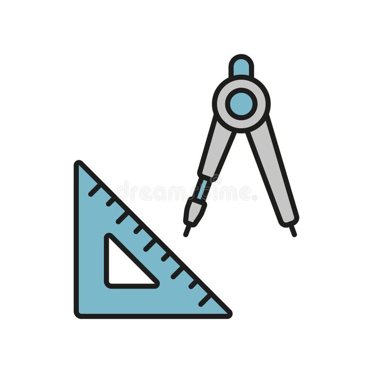 Set Square Ruler Triangle Compass Icon Vector Design Templates Simple ...