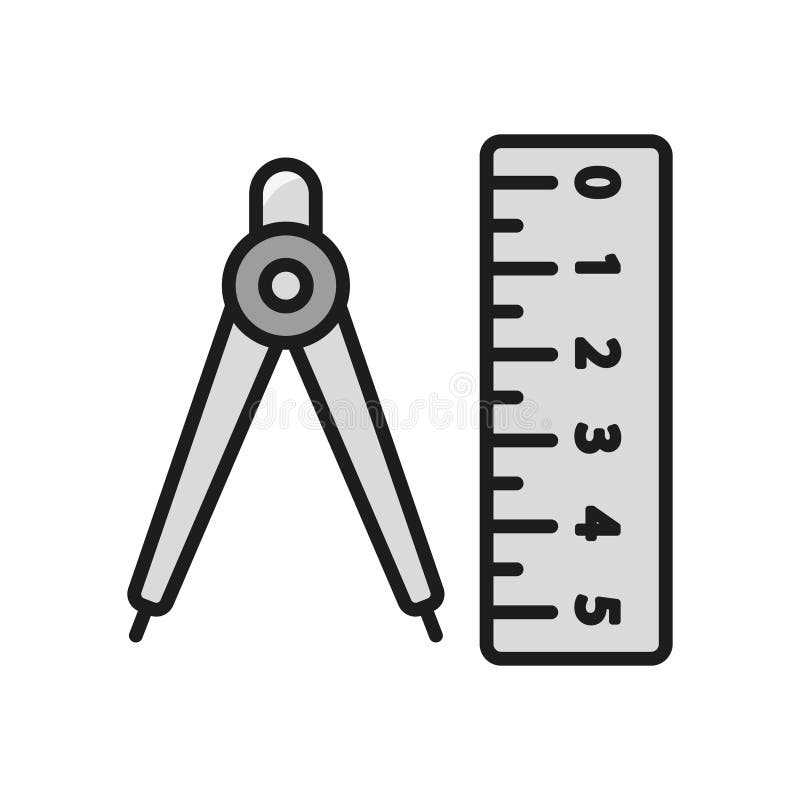 Set Square Ruler Triangle Compass Icon Vector Design Templates Simple ...