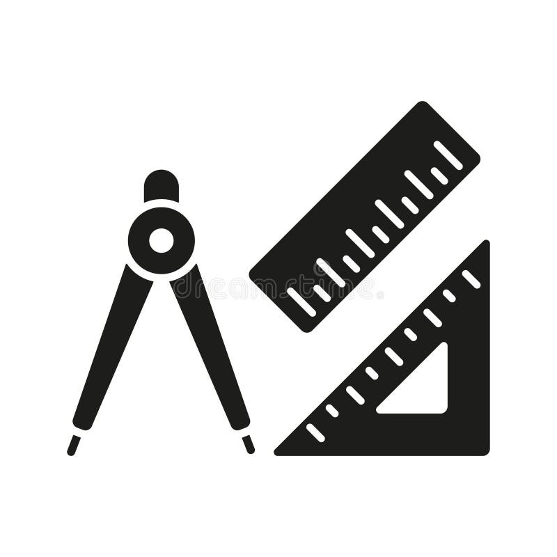 Set Square Ruler Triangle Compass Icon Vector Design Templates Simple ...